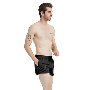 SUNDAY ROSE Men's Running Shorts 3 Inch Quick Dry Gym Athletic Workout Shorts with Pockets,Mesh Liner-Black,Large