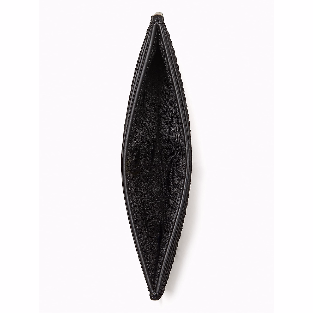 Kate Spade New York Shimmy Glitter Boxed Small Faux Leather Cardholder (Black)