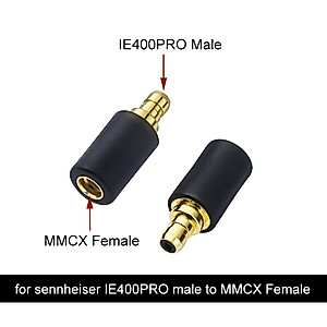 okcsc Adapters for Sennheiser IE400 Pro Earbuds Male to Mmcx Cable Female Compatible for IE100 IE400 IE400 Pro IE500 Lossless Sound Quality for Earbuds One Pair of Headphone Converter Transparent