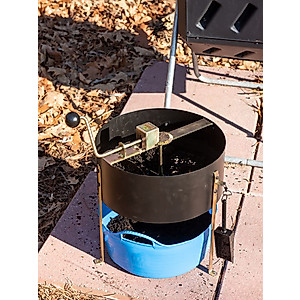 Gardener's Supply Company Rotary Compost Soil Sifter | Easy-Turn Handle Separates Garden-Ready Compost | Made with Powder-Coated Steel - 16" Diameter x 17" Height