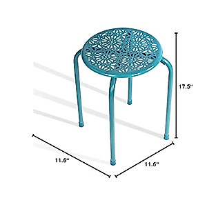 Atlantic Daisy Stackable Stool 6 Pack Capri Breeze