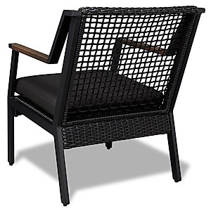 Real Flame Calvin Outdoor Chair Set of 2 - Powdered Aluminum Frame with Resin Wicker Weave