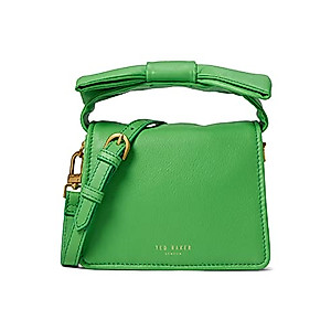 NIASINA Bow Detail Mini Cross Body Bag, Green