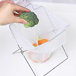 Generic 2Pcs Trash Bags 13 Gallon Holder Stand, Waste Sorting Bin, Grass Clippings Portable Fold Up Can, Trash Stand Holder for Camping Recycling Suitable in Bedroom, Kitchen, Indoor and Outdoor