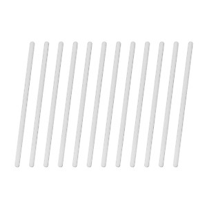 EISCO 12PK Polypropylene Stirring Rods, 5.9" - Rounded Ends, 6mm Diameter - Excellent for Laboratory or Home Use - Chemical & Heat Resistant Plastic