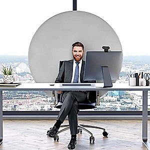 Webaround Mega 63" | Grey | Portable Collapsible Webcam Backdrop | Attaches to Any Chair | Wrinkle-Resistant Fabric | Ultra-Quick Setup and Takedown | Perfect for Zoom, Webex, Teams, etc.