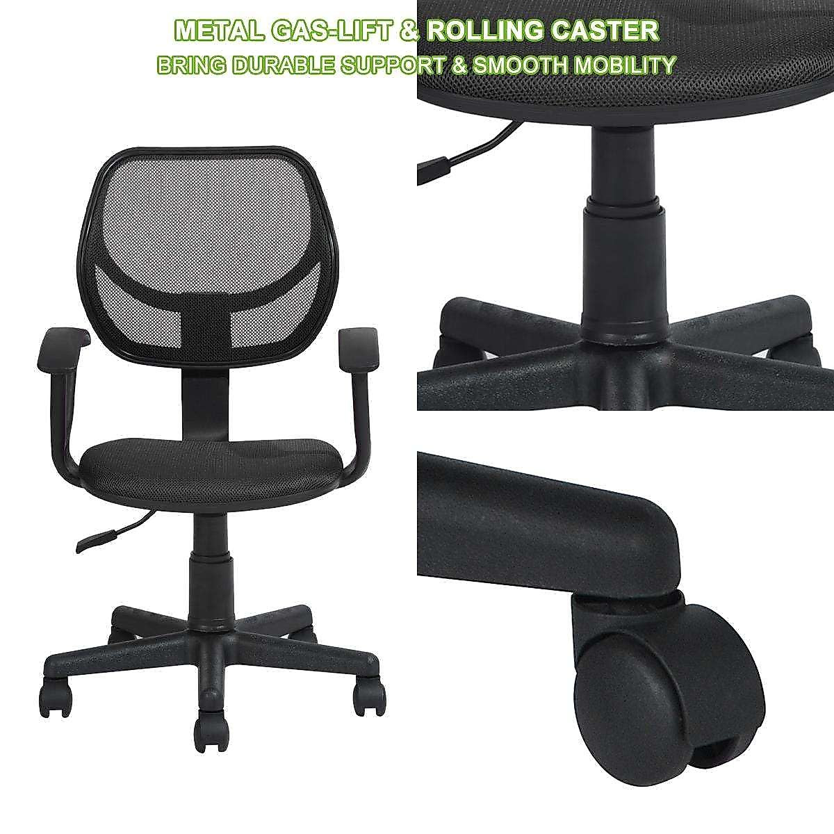 MNHW Adjustable Ergonomic Mesh Swivel Computer Office Desk Task Rolling Chair FilinyDF Gaming Chair Office Chair Desk Chair Computer Chair Home Office Desk Chairs Gamer Chair Office Chairs Rolli