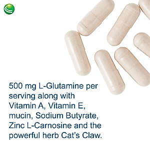 Nutra Biogenesis Intestinal Repair Capsules - Herbal Gut Health Supplement for Women & Men with Sodium Butyrate, Daily - 120 Capsules