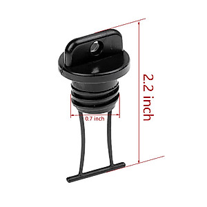 HZFLY 4 Pcs Black Kayak Drain Plug, Drain Plug Kit, Kayak Canoe Boat Threaded Drain Plug Replacement Accessories (A)