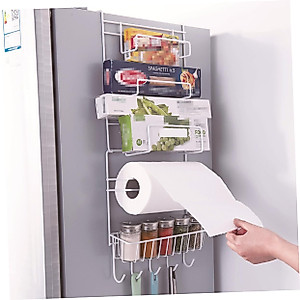 MAGICLULU Refrigerator Side Wall Shelf Multi-layer Storage Holder Copper Storage Rack Refrigerator Storage Rack Refrigerator Hanging Rack Foldable Storage Rack