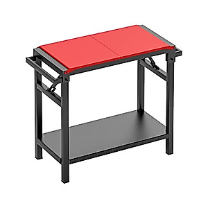 SafBbcue Adjustable Griddle Stand for Blackstone 17 Inch Griddle 22" Griddle, Multifunctional BBQ Stand with Double -Shelf Outdoor Worktable for Cuisinart, Pit Boss, Royal Portable Grill, Pizza Oven