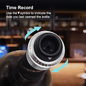 EZBASICS Wine Saver Vacuum Stoppers Set of 6, Black