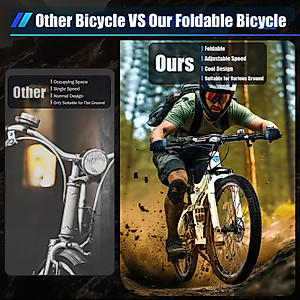 JAYEUW 26 inch 21 Speed Mountain Bike Folding Bike for Adults, High Carbon Steel Mountain Bicycle Bike Dual Disc-Brake Mountain Folding Bike for Men Women, Blue&White (US Stock)