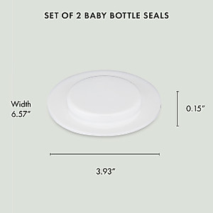 Natursutten Replacement Baby Bottle Sealing Caps 2-Pack - Spare Seal Discs Parts for Natursutten Anti-Colic Baby Bottles - Replace Compatible Glass Bottle Seals