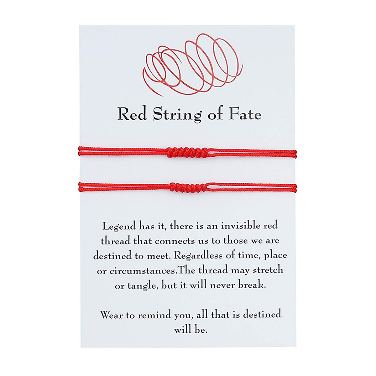 7 Knot Red String of Fate Bracelets Good Luck Protection Red Rope Long Distance Matching Bracelet