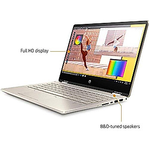 HP Pavilion x360 2 in 1 Touchscreen Laptop, 14" IPS Full HD PC, 10th Gen Core i5 Quad-Core up to 4.20 GHz, 8GB RAM, 256GB SSD, USB-C, Backlit KB, FP Reader, Webcam, HDMI, Win 10 (Renewed)