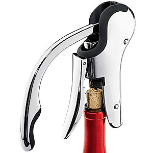Stainless Steel Wine Opener Compact Vertical Corkscrew Wine Bottle Opener with Foil Cutter