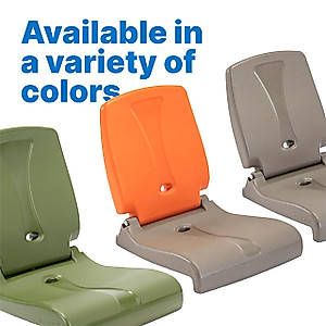 Step2 Folding Adult Flip Seat, Portable Outdoor Chair for Poolside, Tailgating, Camping, Picnic, Stadium, Provides Back Support When Sitting on Ground, Made of Durable Plastic, Olive