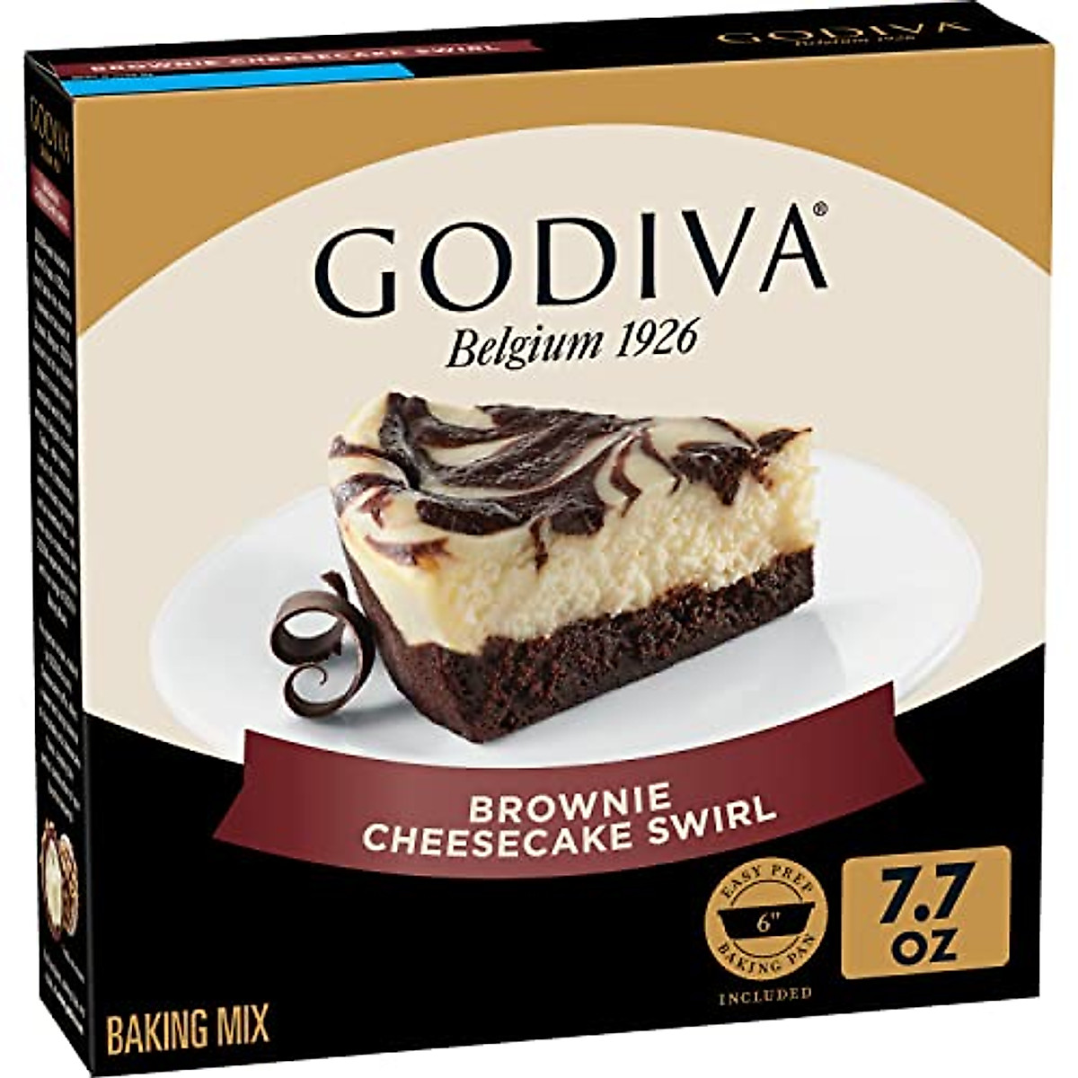 Godiva Brownie Cheesecake Swirl Cake Mix, 7.7 oz box