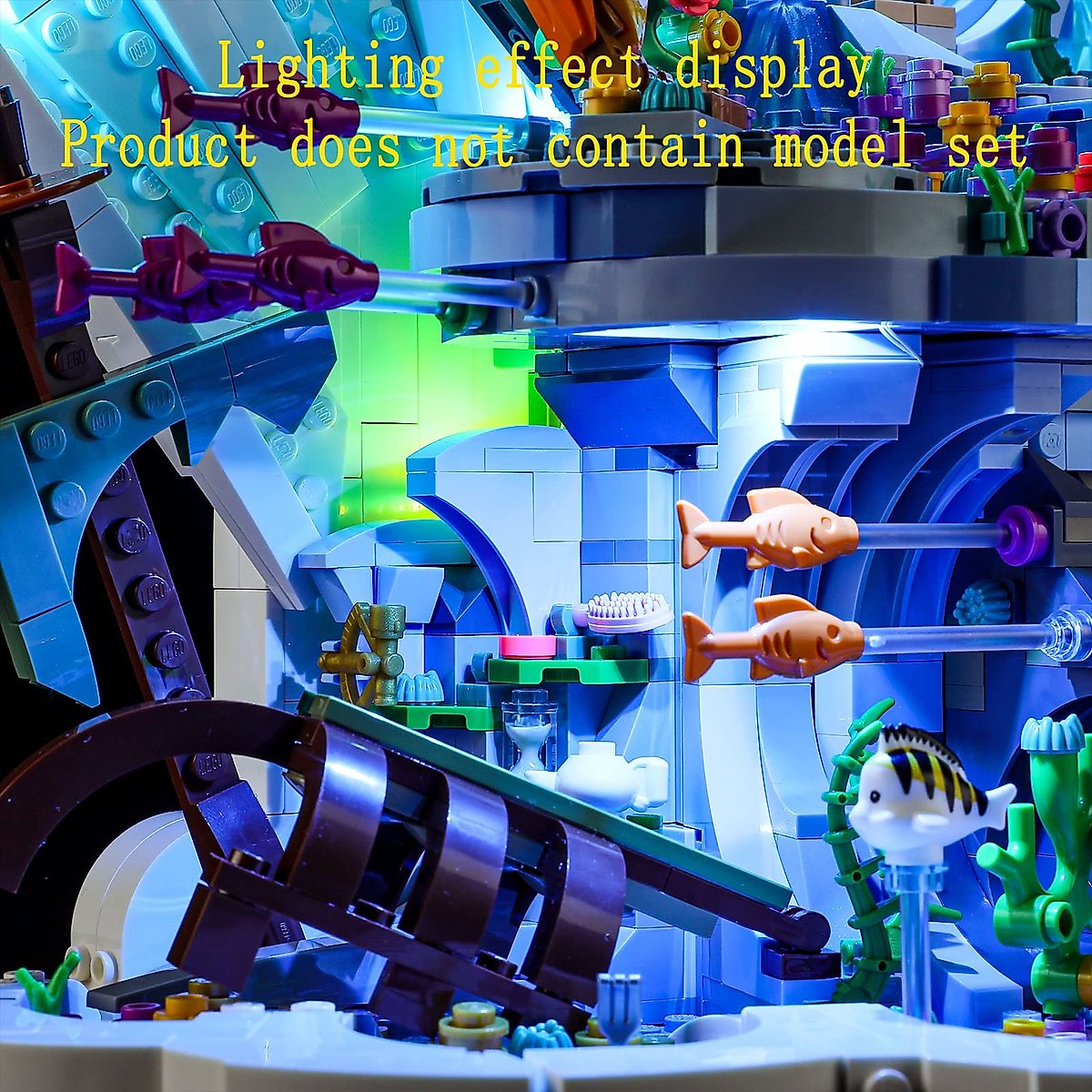 GEAMENT LED Light Kit Compatible with Lego The Little Mermaid Royal Clamshell - for 43225 Model Set (Model Set Not Included)