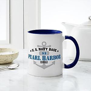 CafePress US Navy Pearl Harbor Base Mug Ceramic Coffee Mug, Tea Cup 11 oz