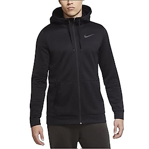 Nike DRI-FIT Men's Therma Full Zip Training Hoodie (as1, alpha, m, regular, regular, Black)