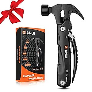 Gifts for Men, Multitool Hammer 12in1, Camping Accessories Survival Gear, Cool Gadgets for Men, Anniversary Unique Gifts for Him Boyfriend Husband, Mens Gifts for Birthday, Tools for Men