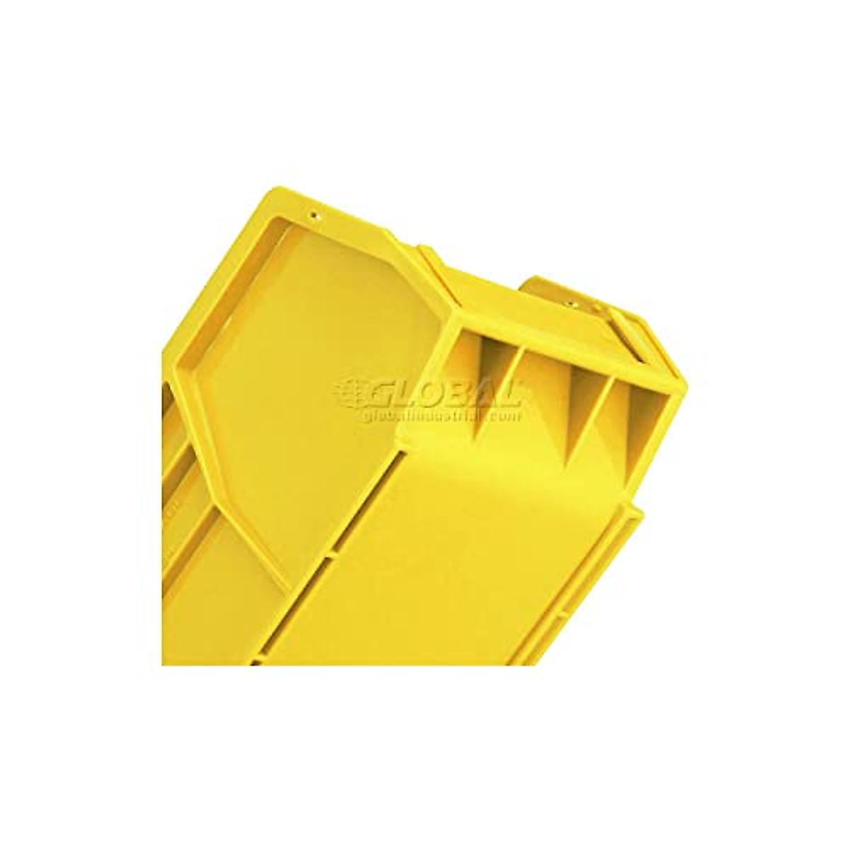 Plastic Storage Bin, 4-1/8 x 10-7/8 x 4, Yellow - Lot of 12