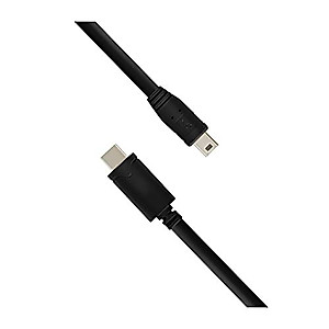 VEBNER 20-Foot Mini USB 5-Pin to USB Type C Cable - Extra Long Tethering Cable - Compatible with Canon, GoPro, Yeti Microphones, Dash Cams, Tomtom GPS Systems, MP3 Players and More.