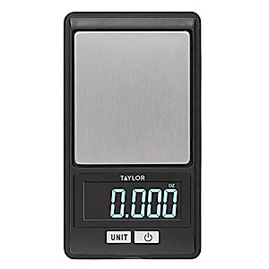 Taylor High-Precision Digital Portioning Scale with Cover, 16OZ/500G, Black