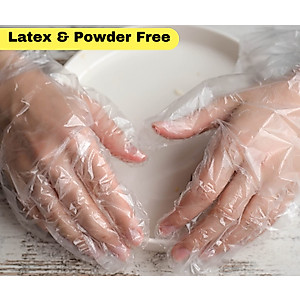 CHEFNENO Disposable Food Prep 700 Gloves (350 Pair) Plastic Disposable Gloves Kitchen Cooking Cleaning Food Handling Gloves (700 PCS)