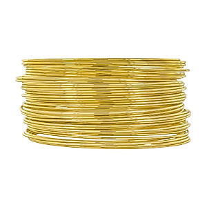 And Lovely 14K Gold Plated Plus Size Plated Bracelet Bangle - Set of 44 (Gold)