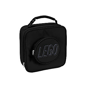 LEGO Lunch Bag, Durable and Insulated, with Mesh Pouch and Zip Compartment, Perfect for On-the-Go Meals, Black