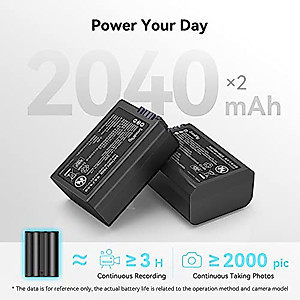 SmallRig NP-W235 Battery Charger Set for Fujifilm NP-W235 Battery, Double Slot NP-W235 Charger for Fujifilm X-T5, X-T4, GFX 100S, X-H2S, for Fujifilm GFX 50S II, VG-XT4, 2040mAh - 3822