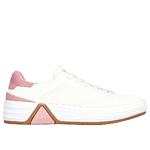 Skechers Women's Alpha Cup-CORELY Sneaker, White/Pink, 9.5