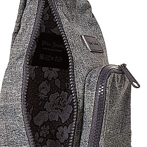Vera Bradley Women's Recycled Lighten Up Reactive Mini Sling Backpack, Gray Heather, One Size