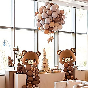 24" Bear Balloons, Teddy Bear Balloons Baby Shower Decorations Foil Animal Balloons for We Can Bearly Waits Theme Birthday Party Decor Supplies