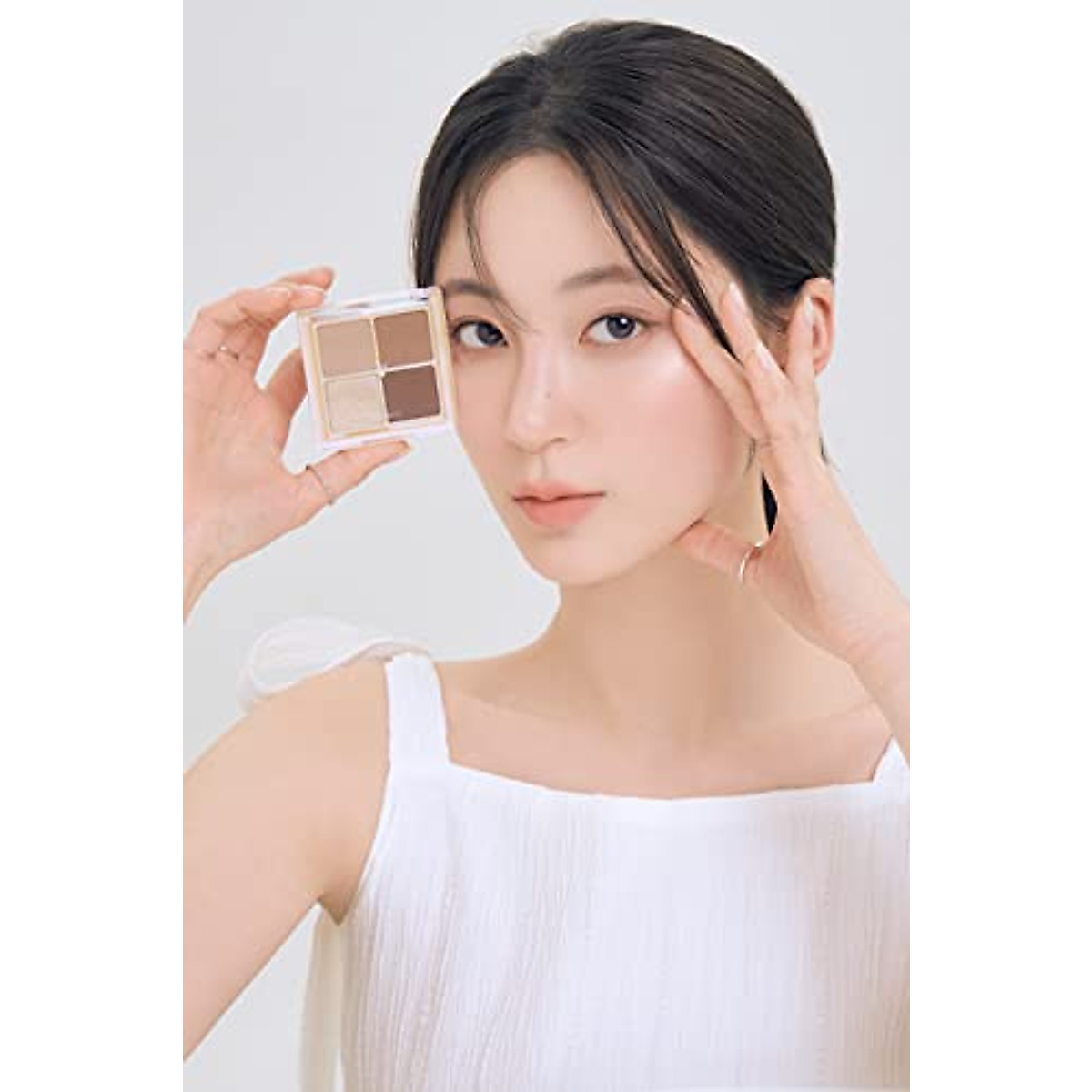 rom&nd Better Than Eyes N Series (N01 Dry Willow Flower) Korean Eye Shadow Mini Palette 4 Essential basic Shades