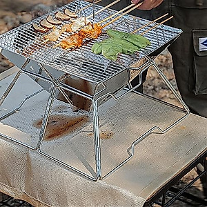 SPICLY Portable Grill Outdoor Portable Folding Barbecue Grill BBQ Grills Detachable Charcoal Firewood Stove Picnic Tools Camping Oven