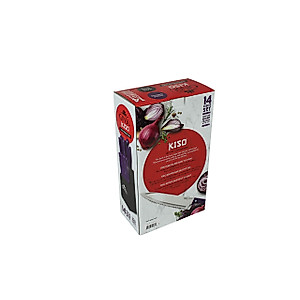 Ginsu Kiso 14-Piece Purple Knife Set with Black Block - Dishwasher Safe and Always Sharp