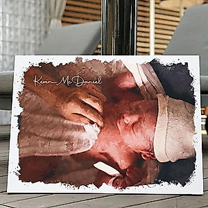 Personalized Baby Watercolor Canvas Painting With Name Printed On Premium Gallery Wall Art - Custom Newborn Portrait From Photo (S - 11x14 Inches)
