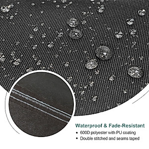 STEECA Patio Deck Box Cover Waterproof Outdoor Rectangular Storage Bench Cover 52L x 28W x 26H inch, Black