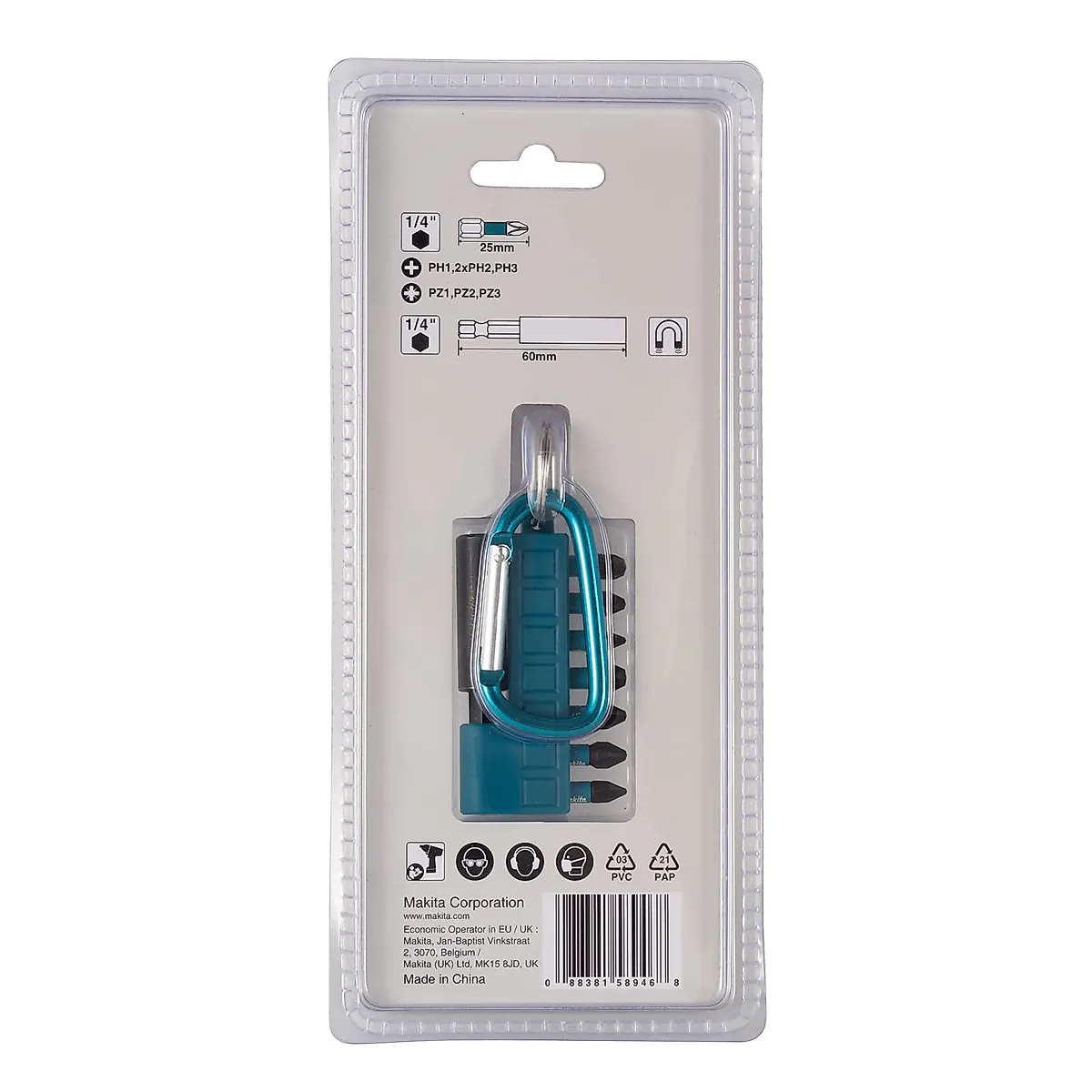 Makita E-11994 8 Piece Impact Black Screw Bit Set