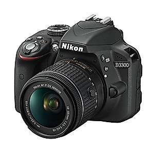 Nikon D3300 Digital SLR Camera (24.2 MP, AF-P 18-55VR Lens Kit, 3 inch LCD Screen) - Black