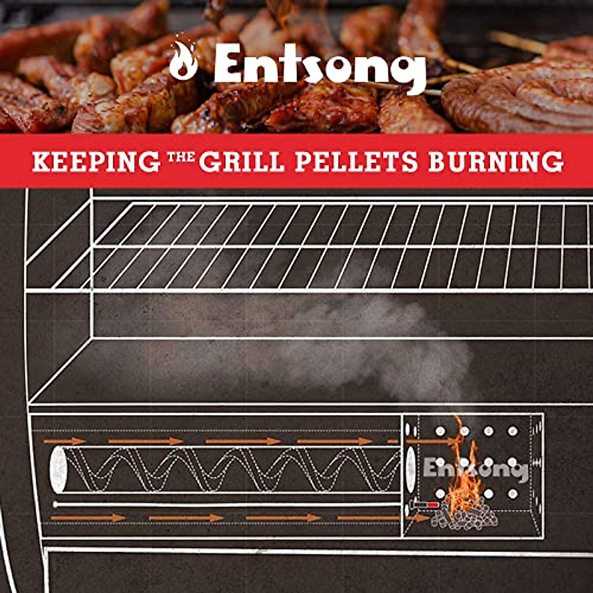 SUNKISTCOOK Igniter Hot Rod Replacement Kit Fit for Traeger Pellet Grills, Heating Element Igniter Replacement Parts Also Compatible with Pit Boss 820 Grills