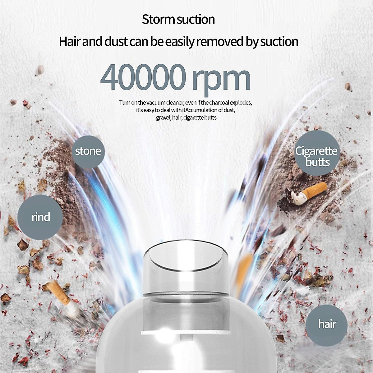 LADIGASU Car Vacuum Cleaner Cordless, Vacuum Cleaners for Car 120w Powerful Suction Small Car Vacuum Cleaner Mini Dusts Buster with USB Portable Vacuum Cleaner