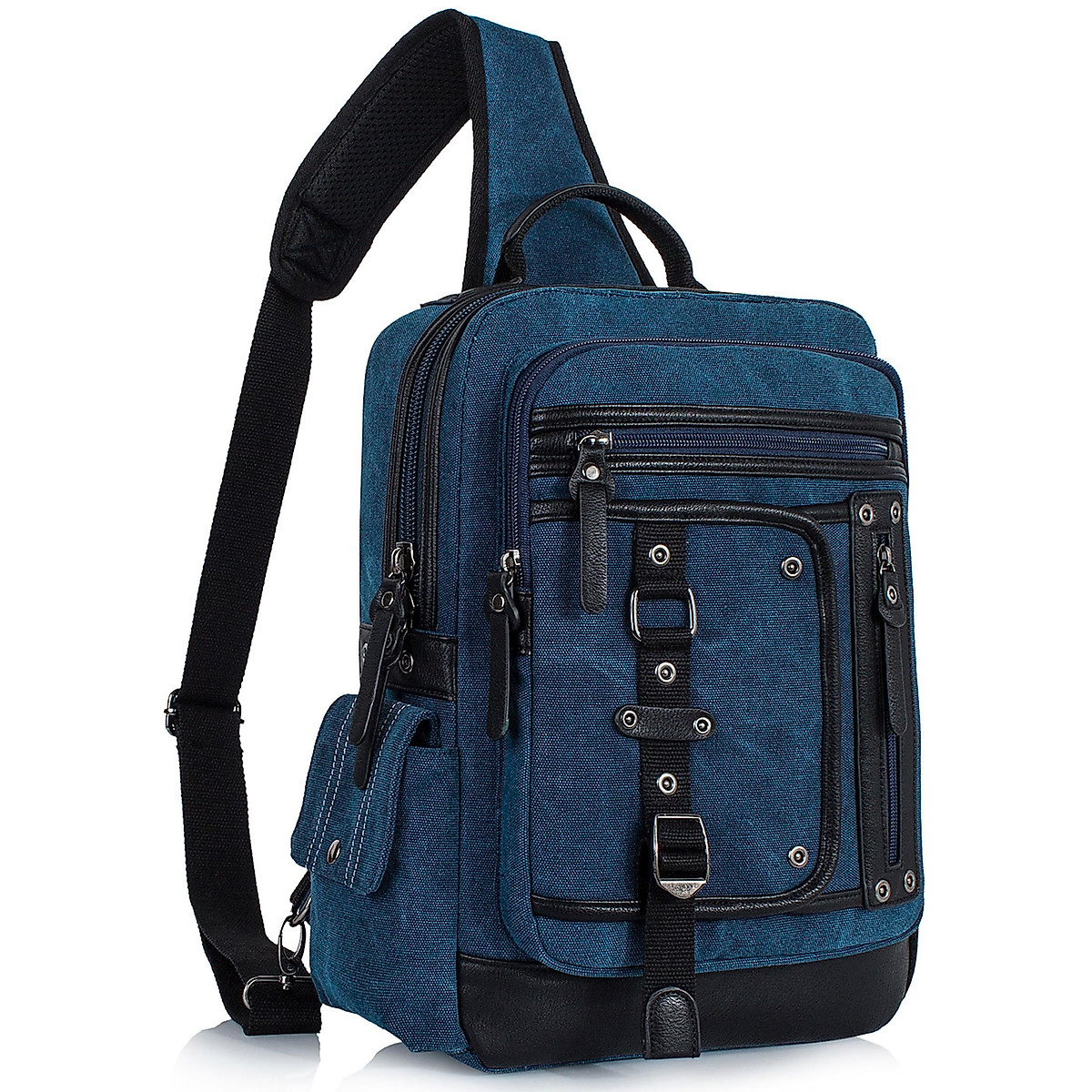 Schkleier Messenger Bag for Men Canvas Sling Bag Crossbody Backpack Laptop Shoulder Bag Hiking Daypacks Casual Tactical