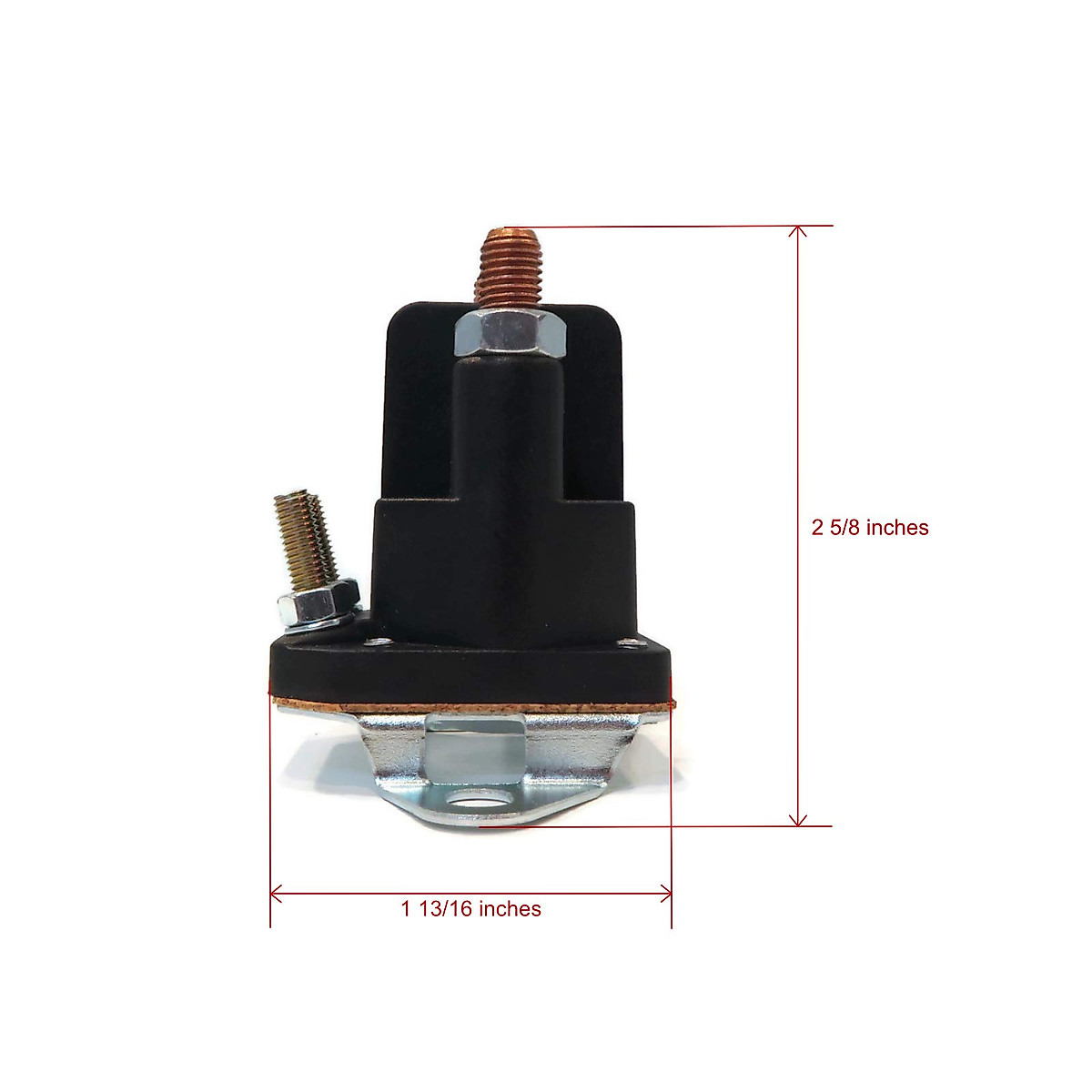 The ROP Shop | Starter Solenoid w/ 2 Hole Bracket fits John Deere Sabre 14.542GS 1642HS 1742HS