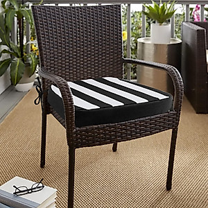 idee-home Outdoor Chair Cushions Set, Thick Outdoor Seat Cushion Waterproof Patio Furniture with Ties, Dining Indoor Chair Pads