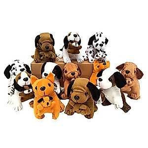 Plush Dogs and Cats Holding Their Babies (12 Dogs Holding Puppies)
